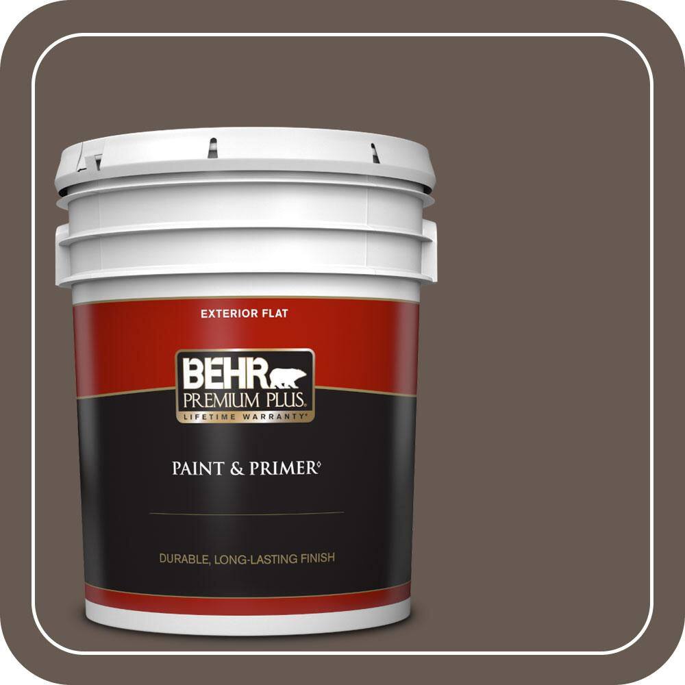 BEHR PREMIUM PLUS 5 gal. #N200-7 Underground Flat Exterior Paint ...