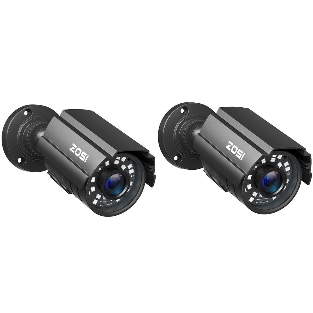 ZOSI 2Pcs 1080P CCTV Hardwired Outdoor Home Security Cameras 4 in 1 HD ...