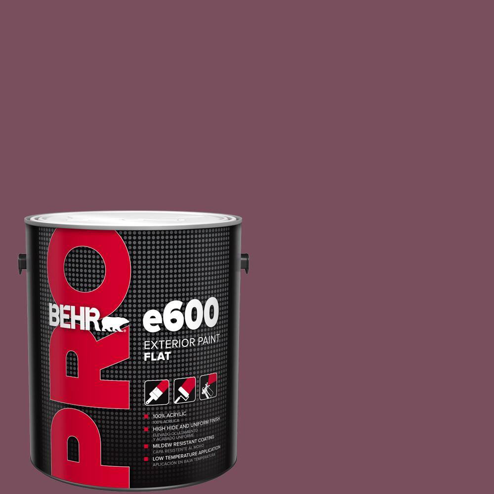 BEHR PRO 1 gal. #100D-7 Maroon Flat Exterior Paint PR61301 - The Home Depot