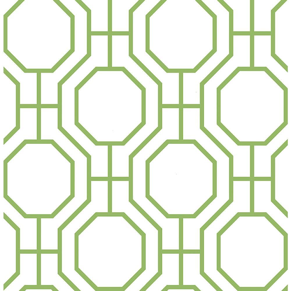 Brewster Circuit Green Modern Ironwork Green Wallpaper Sample 2704 ...
