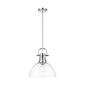 Golden Lighting Duncan 100-Watt 1-Light Matte Black Pendant Light with ...