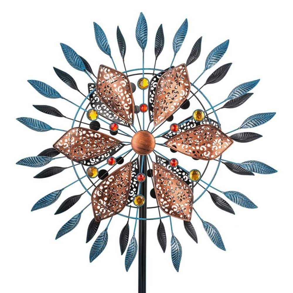 80 in. Blue Metal Wind Spinners HPDQY5Q237 - The Home Depot