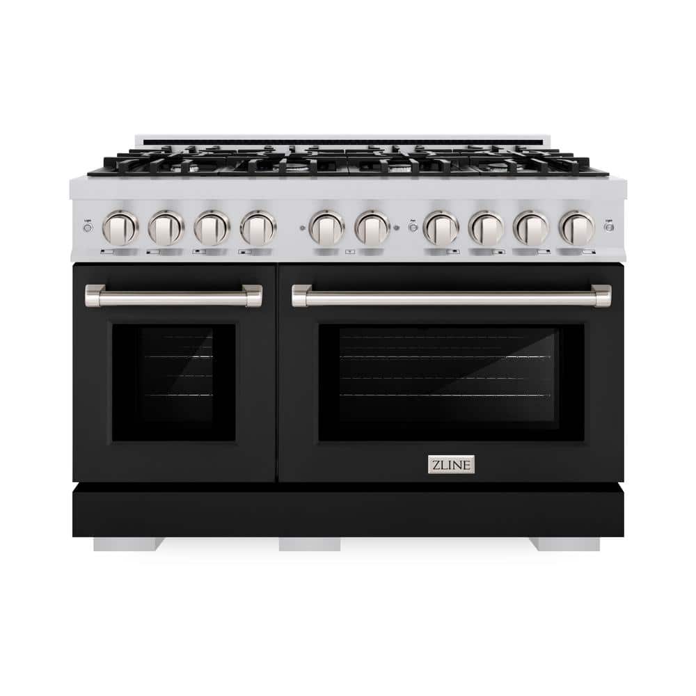 ZLINE Kitchen and Bath Select 48 in. 8-Burner Dual Fuel Range with ...