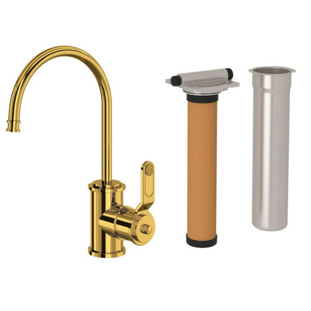 ROHL Armstrong Single Handle Beverage Faucet in Unlacquered Brass U ...