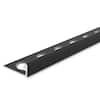TrimMaster Matte Black 5/16 in. x 98-1/2 in. Aluminum L-Shaped Tile ...