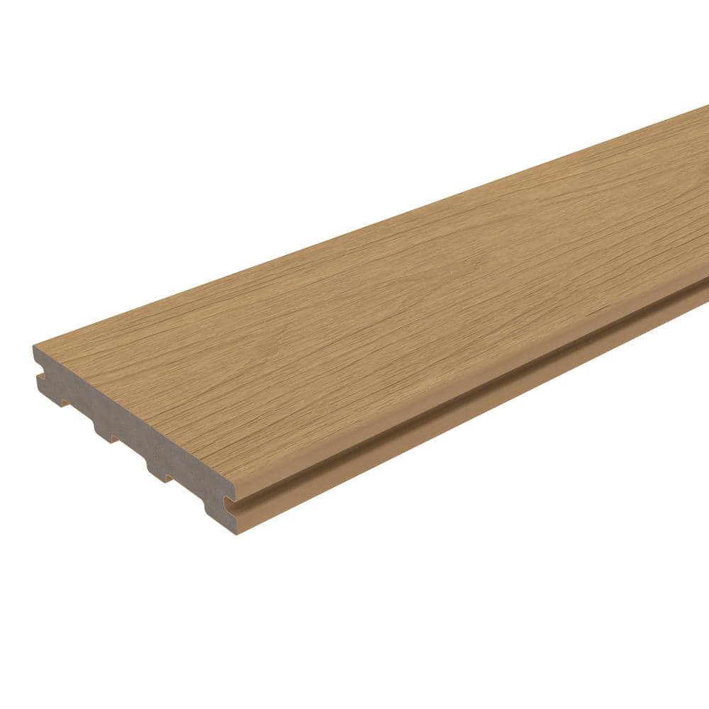 NewTechWood Bell Series 0.88 in. x 5.5 in. x 8 ft. Grooved Tasmanian Blackwood Composite Decking ...