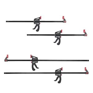 ‎POWERTEC 36 in. Steel Bar Clamp Set with 600 lbs. Loads Limit and 2-1/ ...