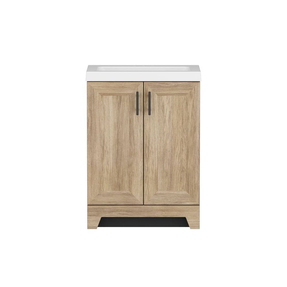 Glacier Bay Brindle 24.5 in. W x 16.25 in. D x 33.8 in. H Single Sink ...