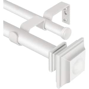 ZESTLIBI 66 in. - 120 in. Adjustable 1 in. Heavy Duty Double Curtain ...