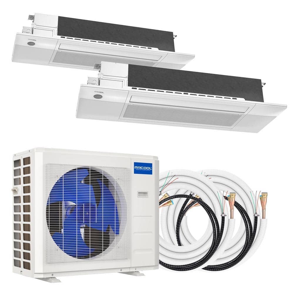 MRCOOL DIY 21,000 BTU 2.25-Ton 2-Zone 22 SEER Ductless Mini-Split AC ...