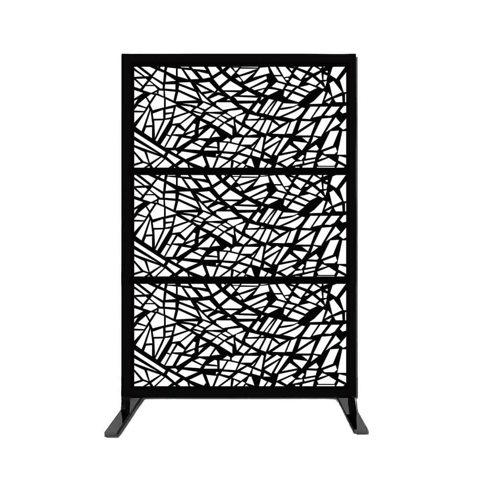 Ejoy 24 in. x 48 in./Piece Laser Cut Metal Privacy Garden Fence ...
