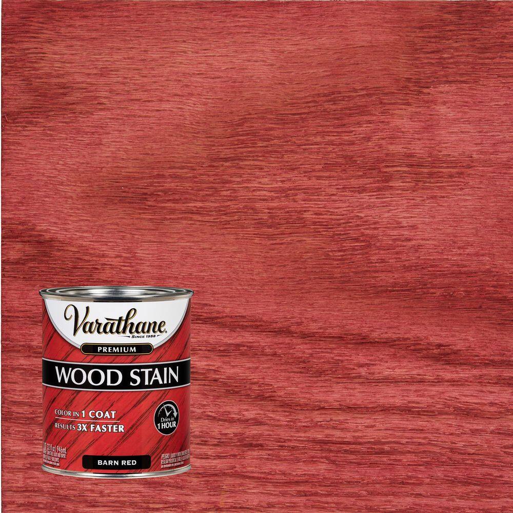 Varathane 1 qt. Barn Red Premium Fast Dry Interior Wood Stain (2-Pack ...