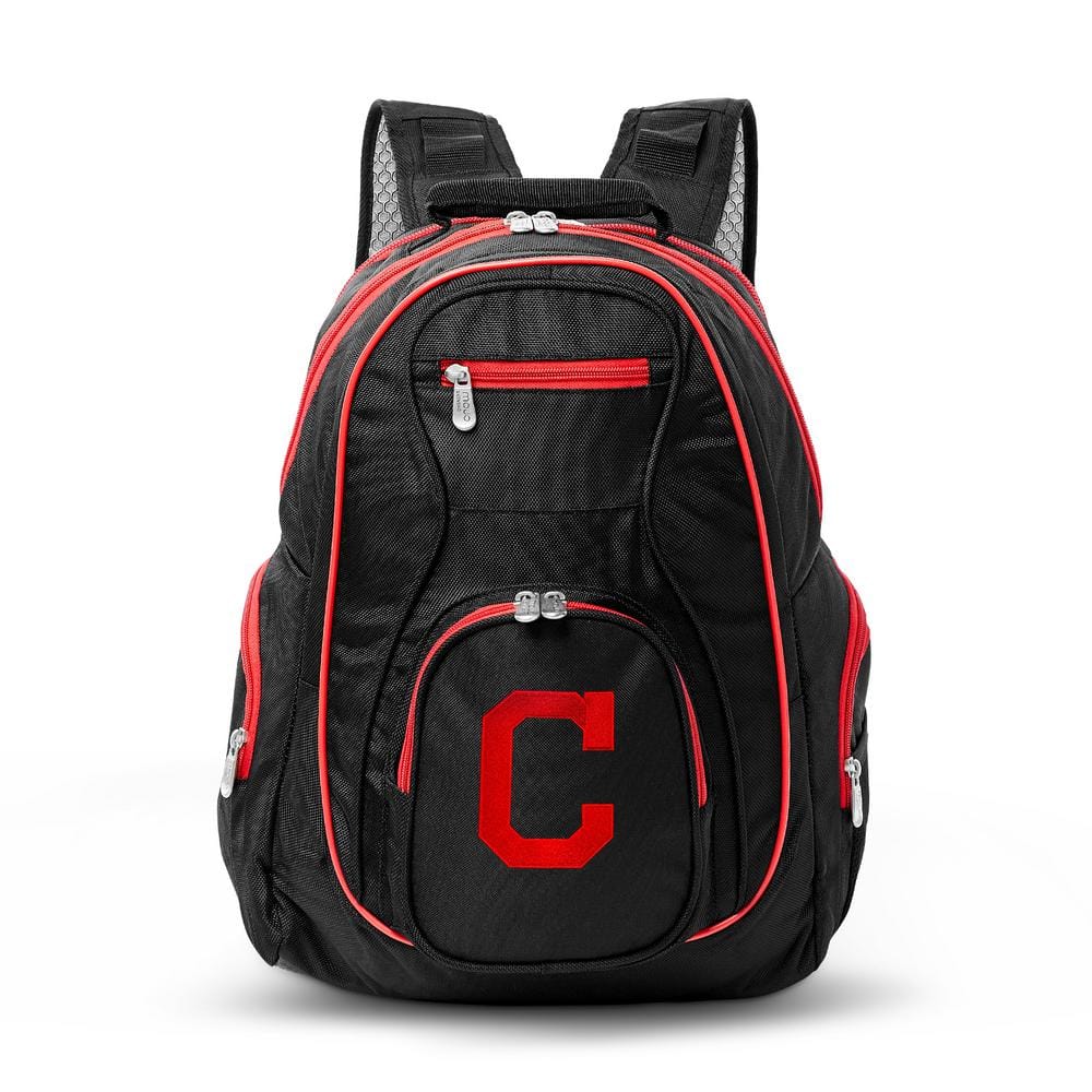 Denco MLB Cleveland Indians 19 in. Black Trim Color Laptop Backpack ...