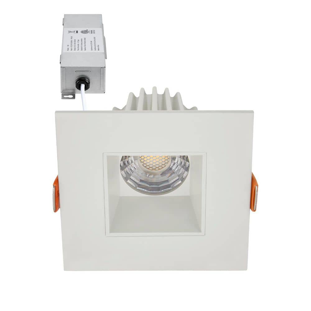 Maxxima 2 in. Slim Square Recessed Anti-Glare LED Downlight, Stone Gray ...