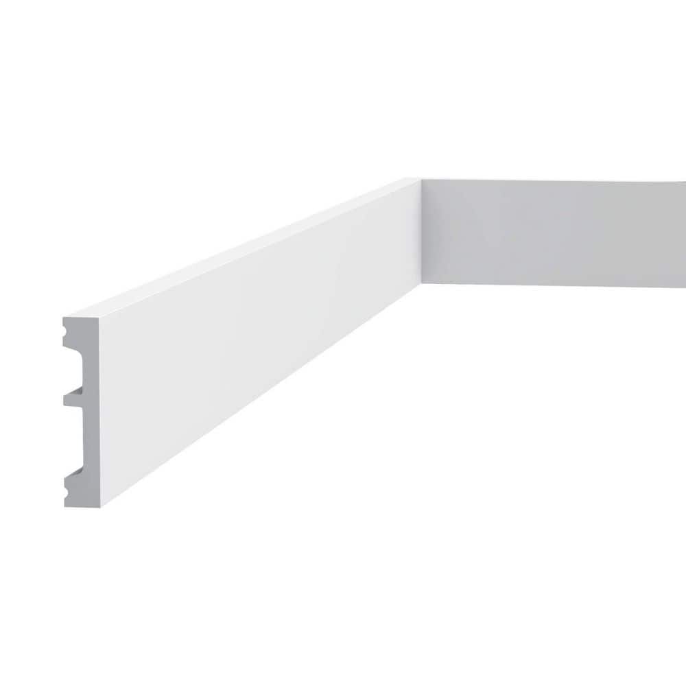 ORAC DECOR 1/2 in. D x 2-1/2 in. W x 78-3/4 in. L Primed White High ...
