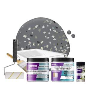 BEYOND PAINT Sage Countertop Kit and Smoked Gray Flecks BP58S - The ...
