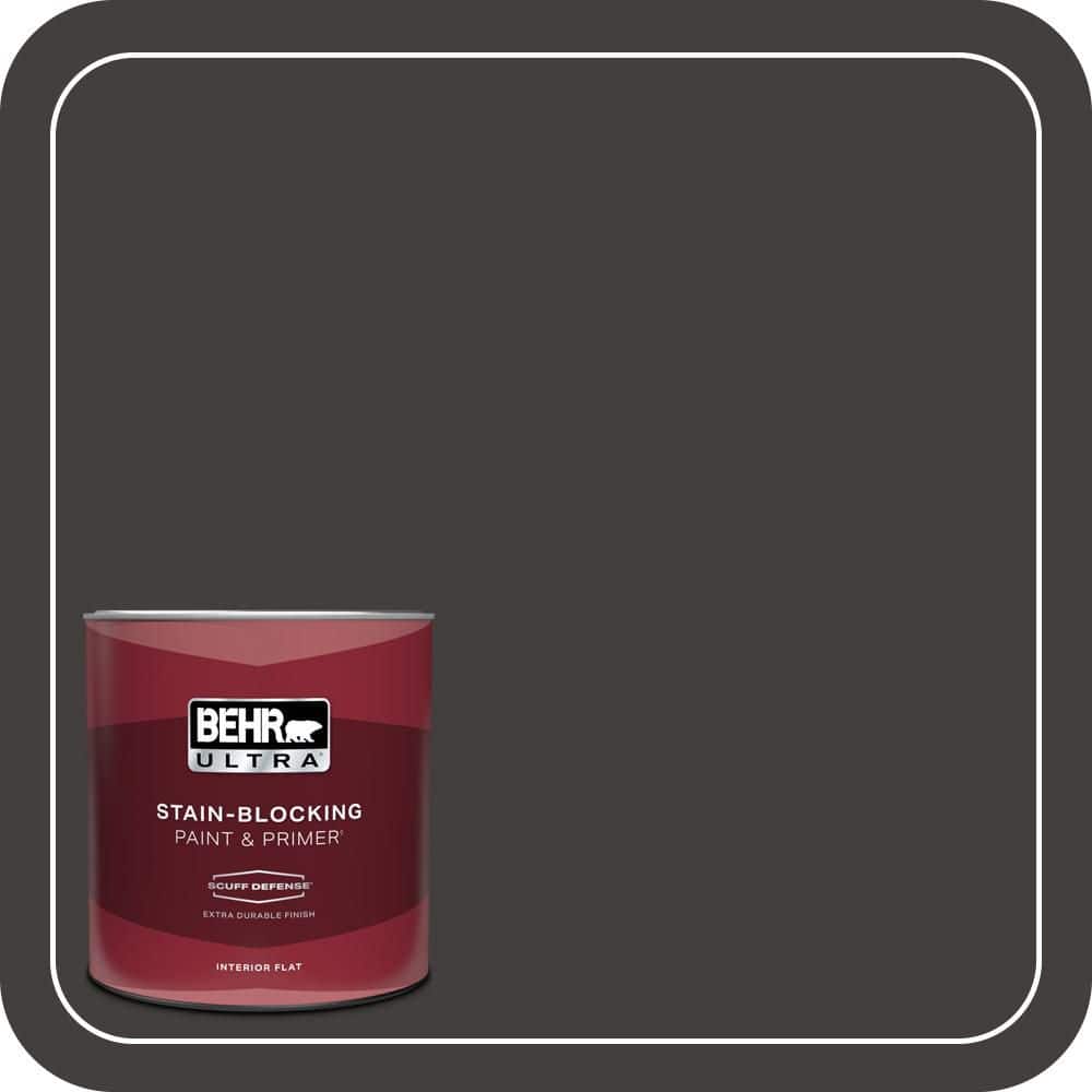 BEHR ULTRA 1 qt. #MQ1-35 Off Broadway Extra Durable Flat Interior Paint ...