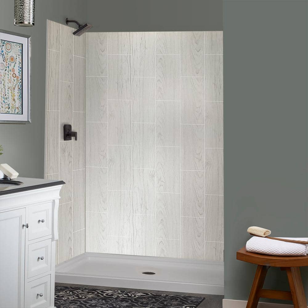 CRAFT + MAIN JETCOAT 34 in. x 48 in. x 78 in. Shower Kit in Driftwood ...