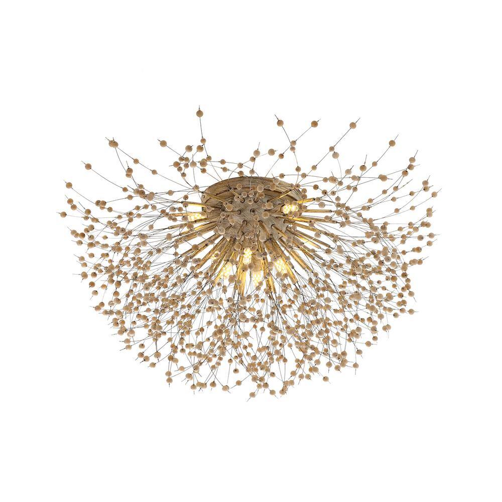 EDISLIVE Calzada 8-Light 27.5 in. Dandelion Firework Flush Mount with ...