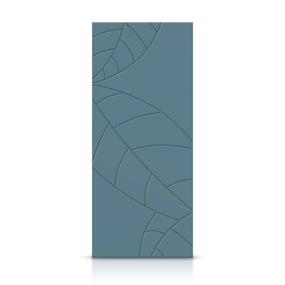 CALHOME 36 in. x 84 in. Hollow Core Dignity Blue Stained Composite MDF ...