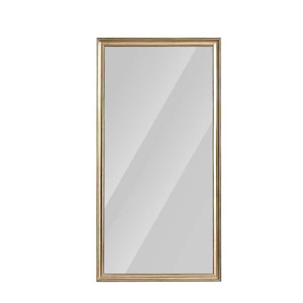 Copper 32 in. W x 70 in. H Rectangular Artificial Wood Framed Full ...