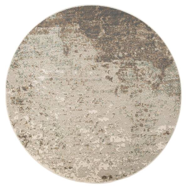 Amer Rugs Alpine 7ft. 10in. x 7ft. 10 in. Gray Abstract Pattern Round ...
