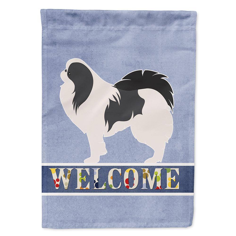 Caroline's Treasures 28 in. x 40 in. Polyester Japanese Chin Welcome ...