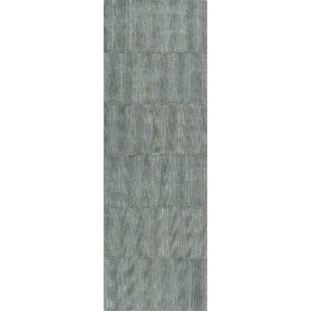 RUGS USA Starke Checked Wool Hunter Green 3 ft. x 8 ft. Indoor/Outdoor ...