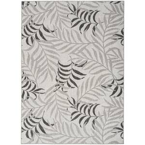 Nourison Garden Oasis Grey 8 ft. x 10 ft. Nature-inspired Contemporary ...