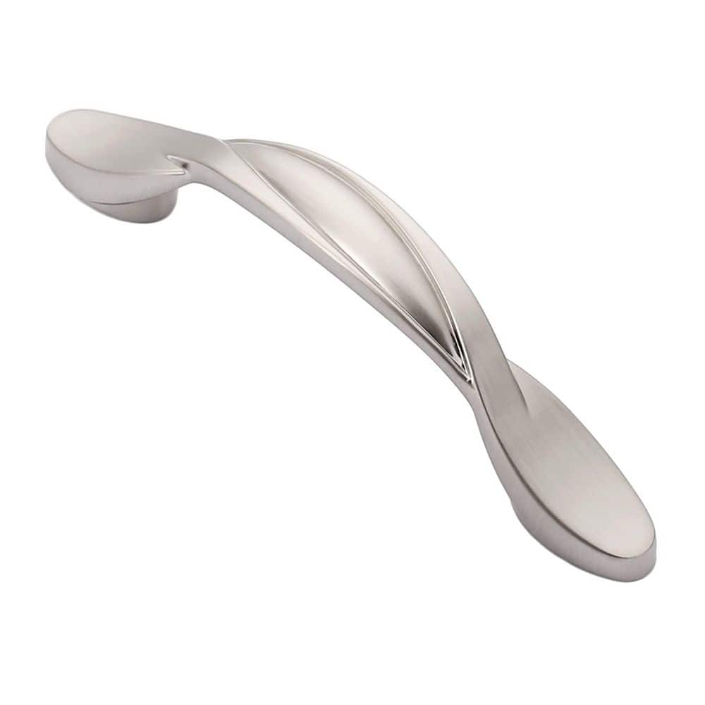 Wudkey 10-Piece 3 in. Hole Center Curved Brushed Satin Nickel Arch ...