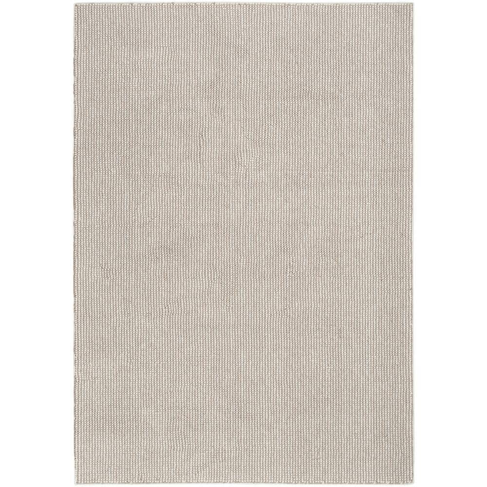 Nourison Textured Home Ivory Mocha 8 ft. x 10 ft. Solid Geometric ...