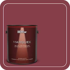 BEHR PREMIUM PLUS 1 qt. #S-H-120 Antique Ruby Flat Exterior Paint ...