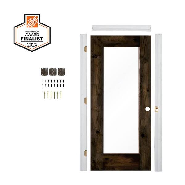 Krosswood Doors Ready-to-Assemble 32 in. x 80 in. Left-Hand 1-Lite ...