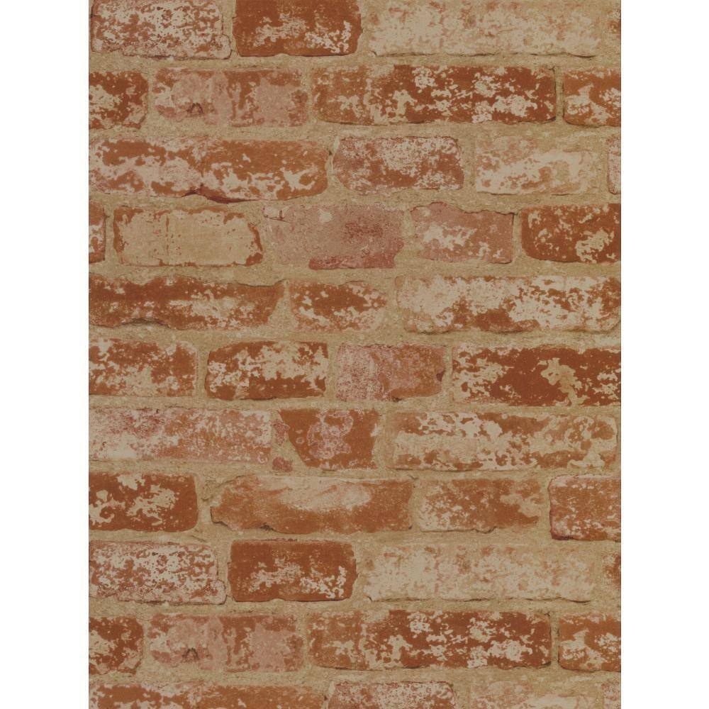 Teamson Kids Stuccoed Brick Paper Strippable Roll Wallpaper (Covers 56 ...