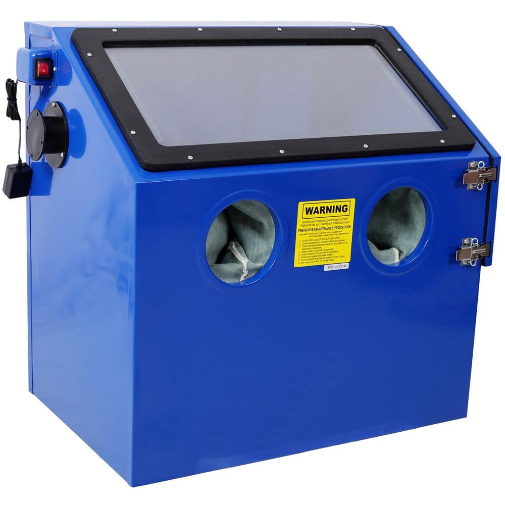 110L Steel Bench Top Sandblast Cabinet, Built-In Blast Gloves, Complete ...