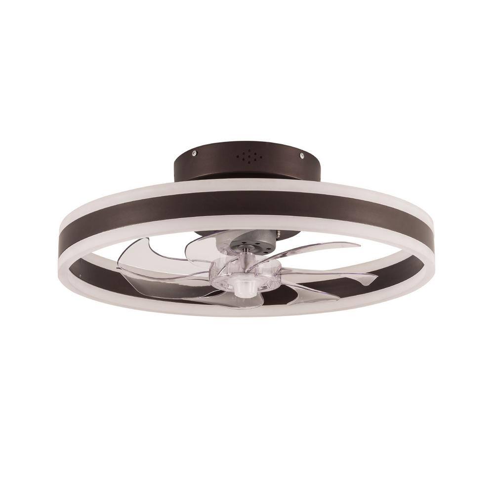 OUKANING 20 in. Brown Modern Round Indoor Simple Creative Integrated ...