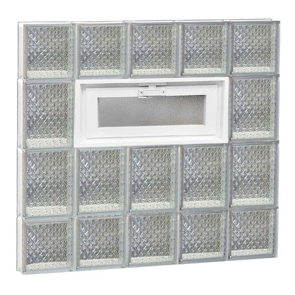 Clearly Secure 28.75 in. x 27 in. x 3.125 in. Frameless Diamond Pattern ...