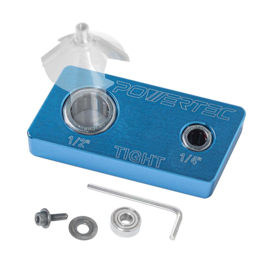 ‎POWERTEC Router Bit Vise Magnetic, Router Bit Holder, 1/4 in. and 1/2 ...