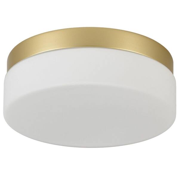 REDIAMS 11.4 in. 24-Watt Modern Copper Integrated LED Flush Mount with ...