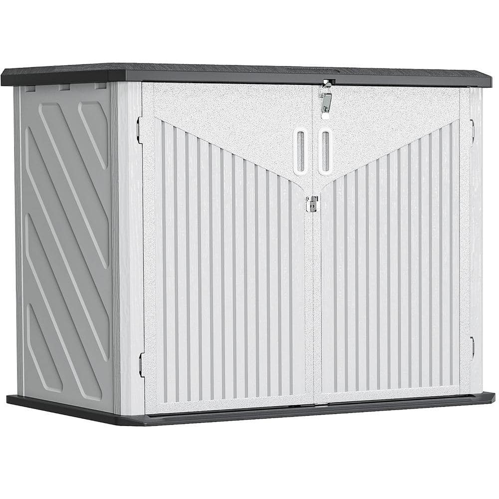 Sizzim 52 in. W x 28 in. D x 39 in. H Horizontal Outdoor PE Storage ...