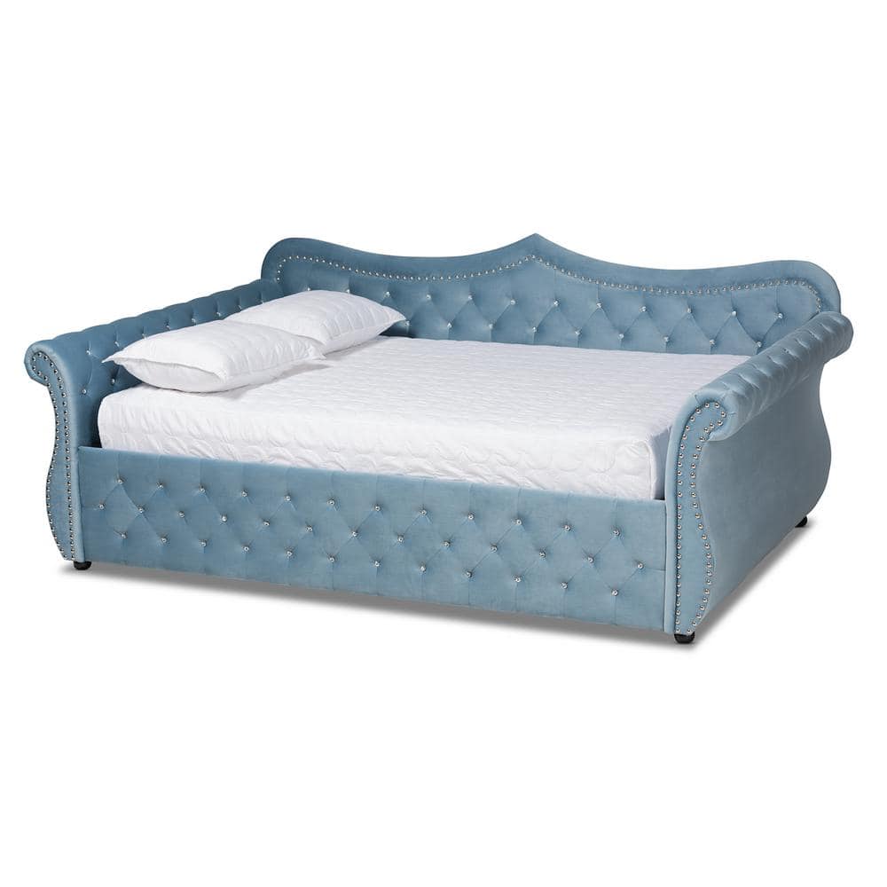 Baxton Studio Abbie Light Blue Full Daybed 164-10422-HD - The Home Depot