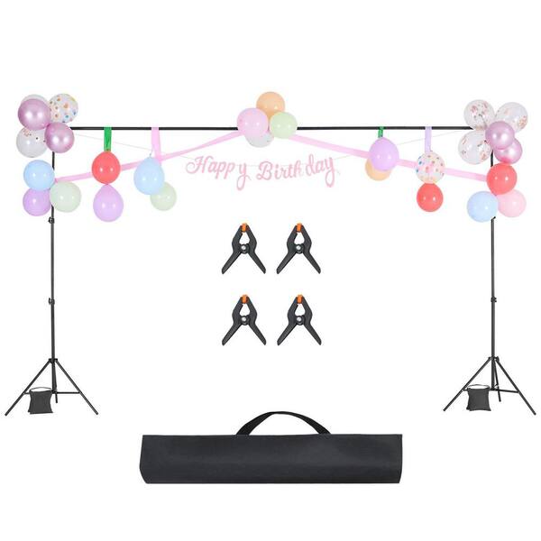 SVOPES 6.5 x 10 ft. Adjustable Backdrop Stand, Portable, Heavy Duty ...