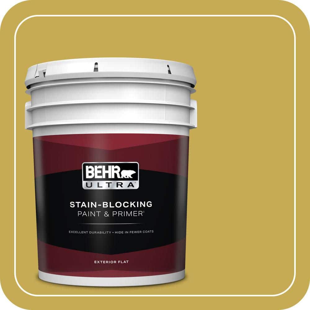 BEHR ULTRA 5 gal. #380D-6 Leapfrog Flat Exterior Paint & Primer 485305 ...