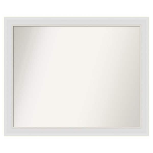 Amanti Art Flair Soft White Narrow 34 in. x 28 in. Custom Non-Beveled ...
