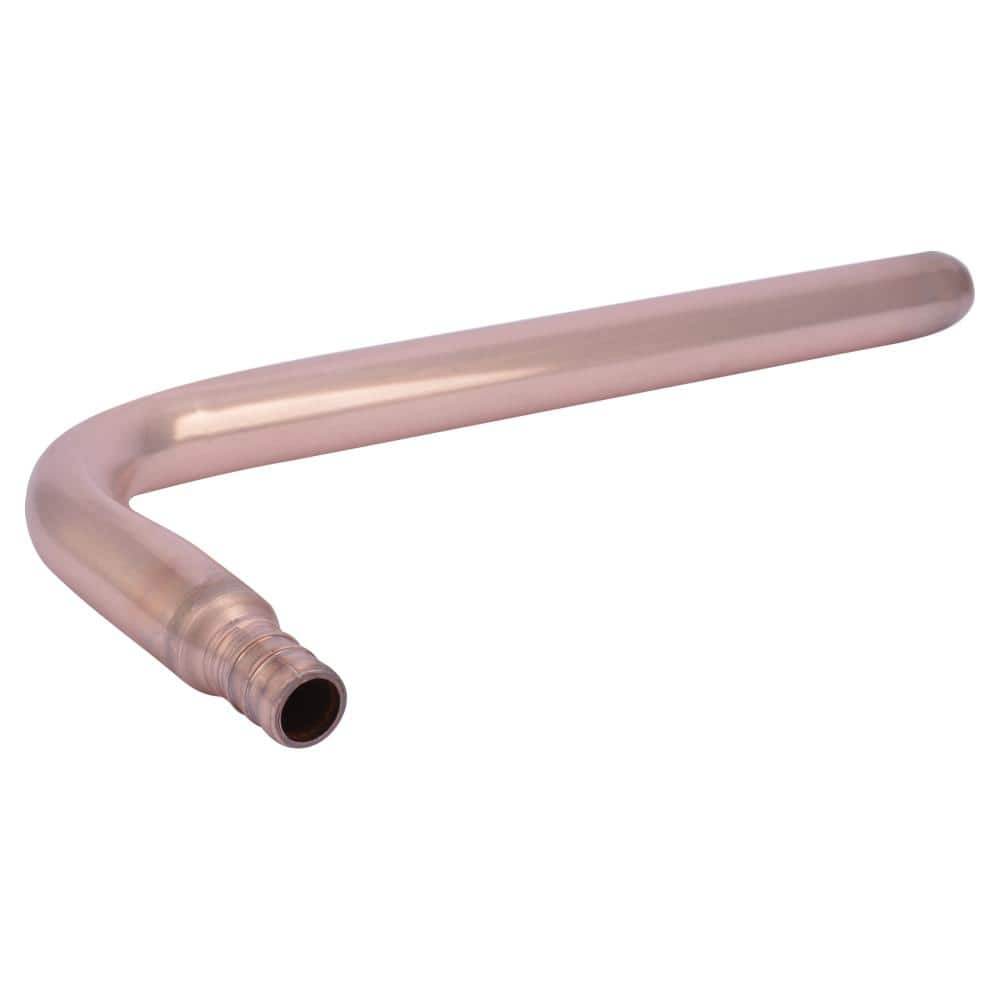 SharkBite 1/2 in. PEX Crimp Copper Stub Out 90-Degree Elbow 8 in. Length 22791Z - The Home Depot