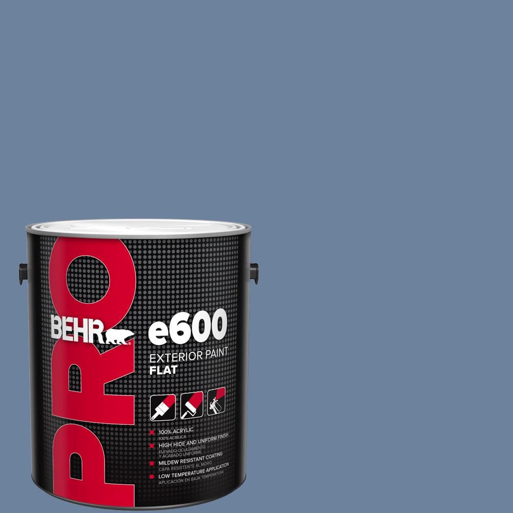 BEHR PRO 1 gal. #S530-5 Brisk Blue Flat Exterior Paint PR61301 - The ...