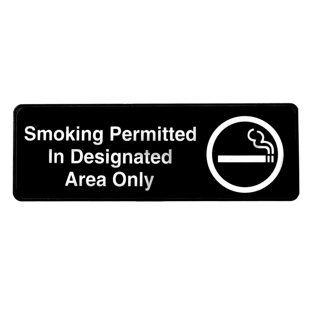 Alpine Industries 9 in. x 3 in. Smoking Permitted in Designated Areas ...