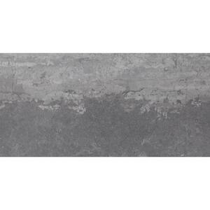 Metro Grey 12 in. x 24 in. Rectified Matte Glazed Porcelain Floor and ...