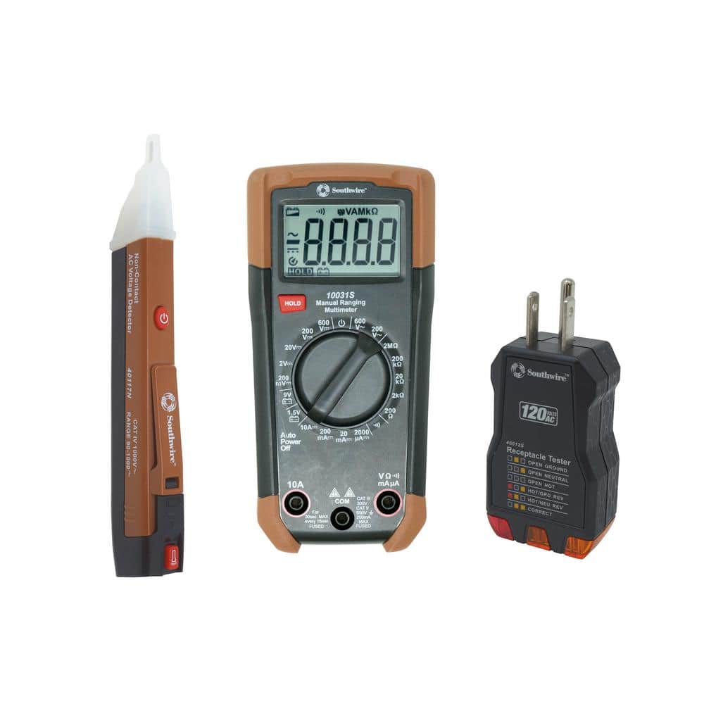 Southwire Electrical Test Kit with Full-Function Multi-Meter, Non ...