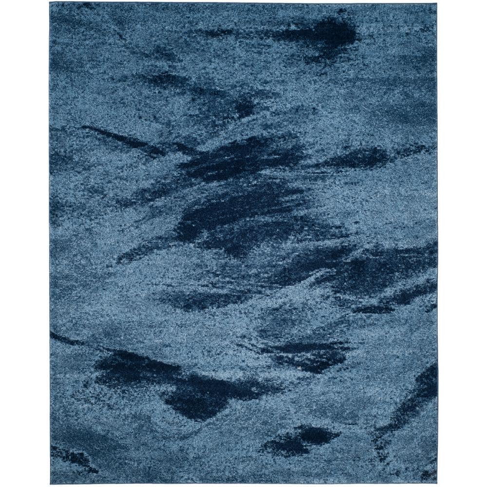 SAFAVIEH Retro Light Blue/Blue 9 ft. x 12 ft. Gradient Area Rug RET2891 ...